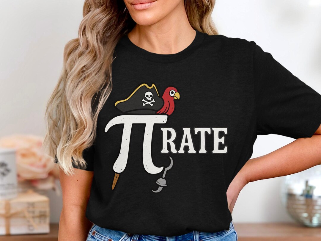 Pi Pirate Shirt, Funny Math Pirate Shirt, Pi Day Math Teacher Tee ...