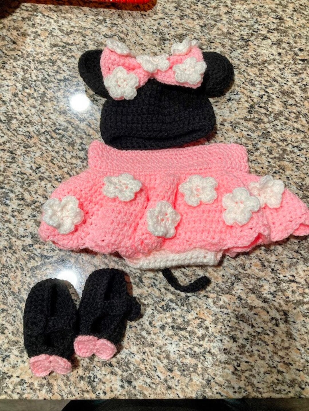 Little Miss Minnie Mouse Costume Set for Babies - Minnie Ears Hat ...