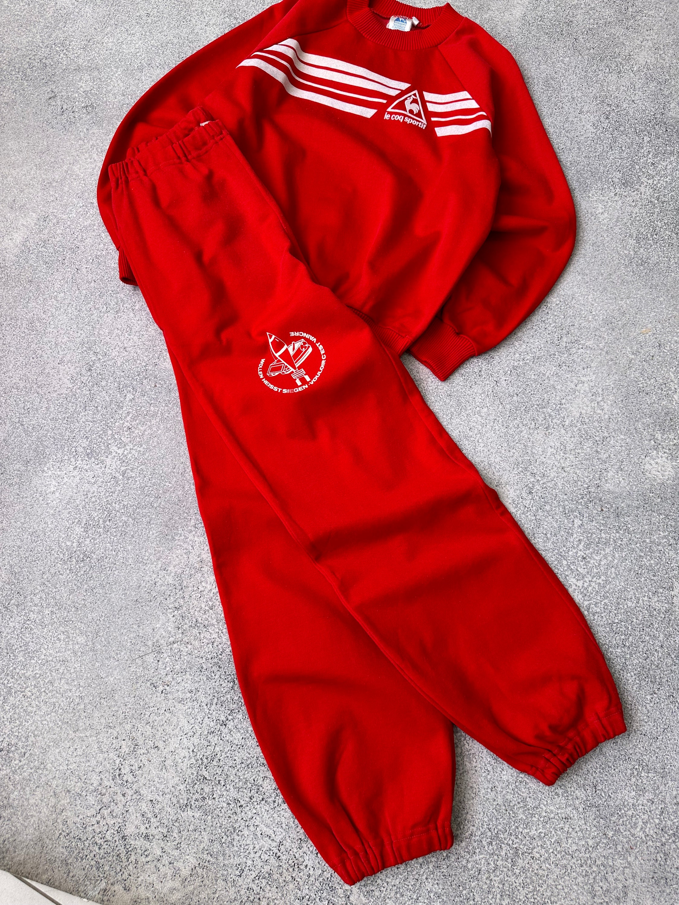 VTG Le Coq Sportif Rare 80s Red Track Suit - Etsy