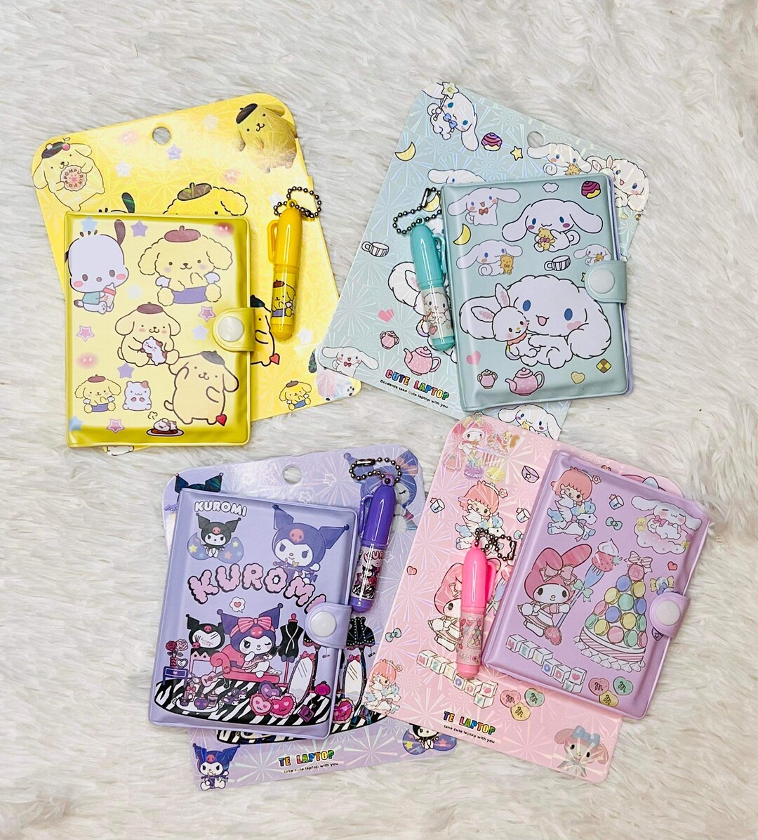 Cute Kawaii Mini Sanrio Characters Notebooks Notepads Stattionery Back ...