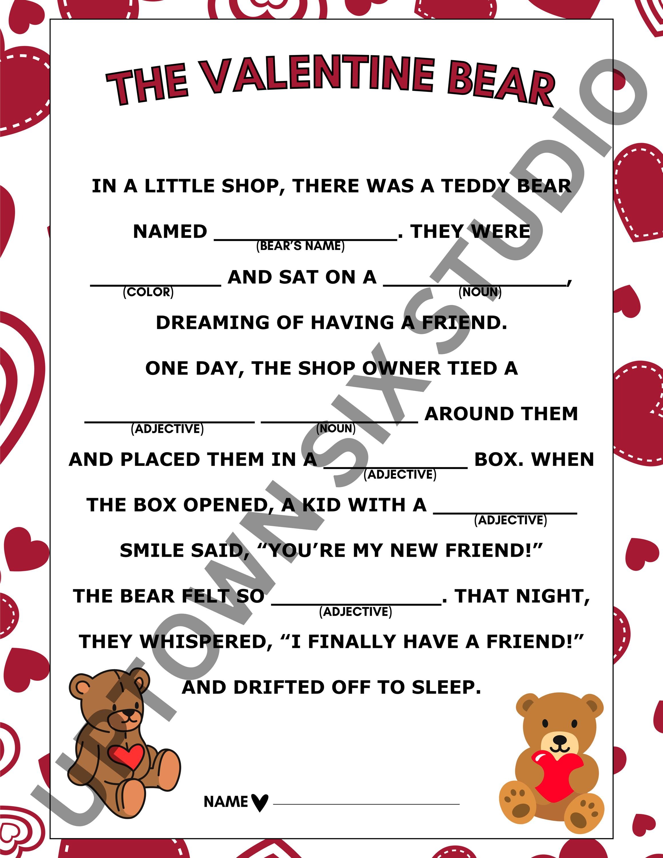 Valentine's Day Mad Libs for Kids | Fun Educational Worksheets for ...