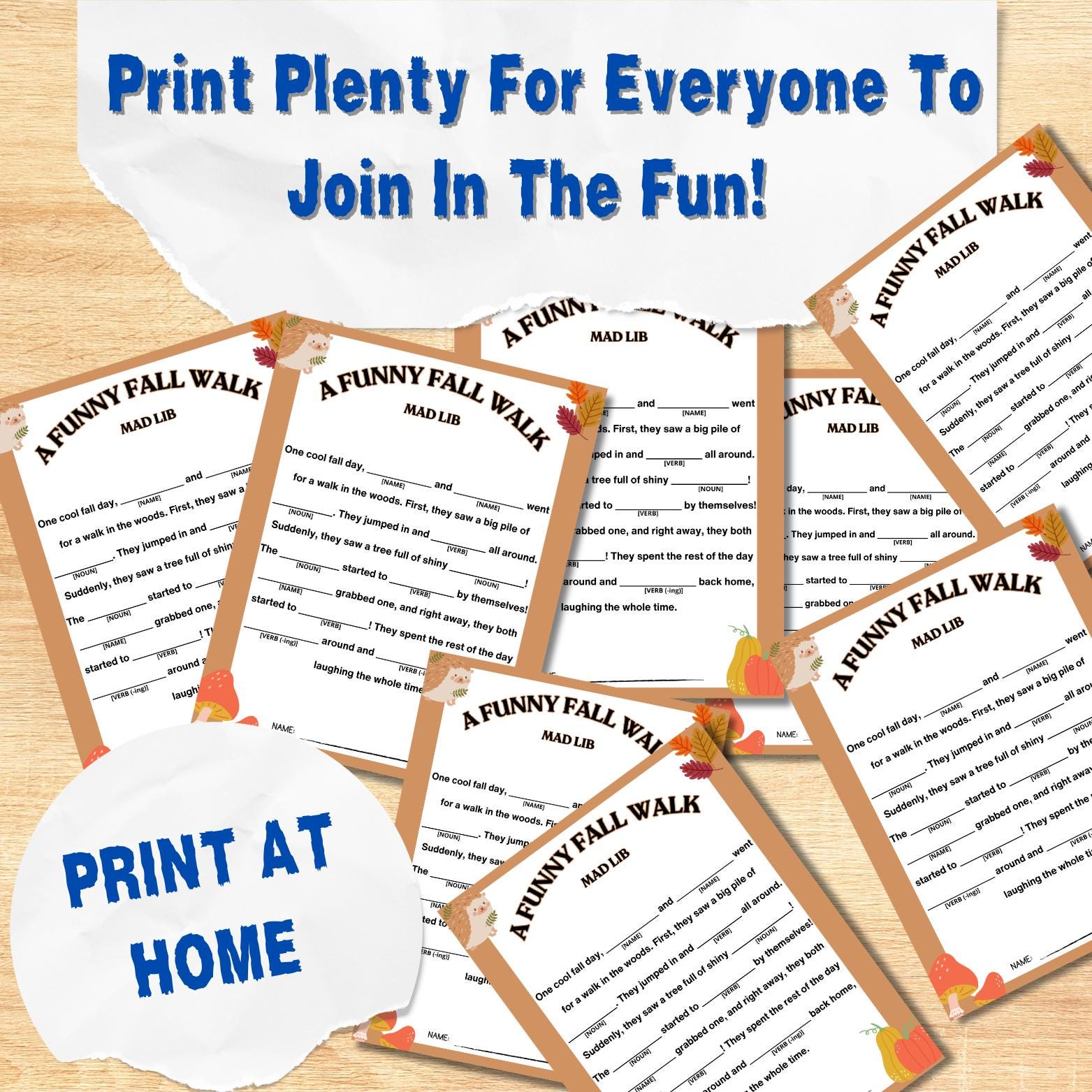 Kids Mad Libs Printable Worksheets | Fun & Educational Digital Activity ...