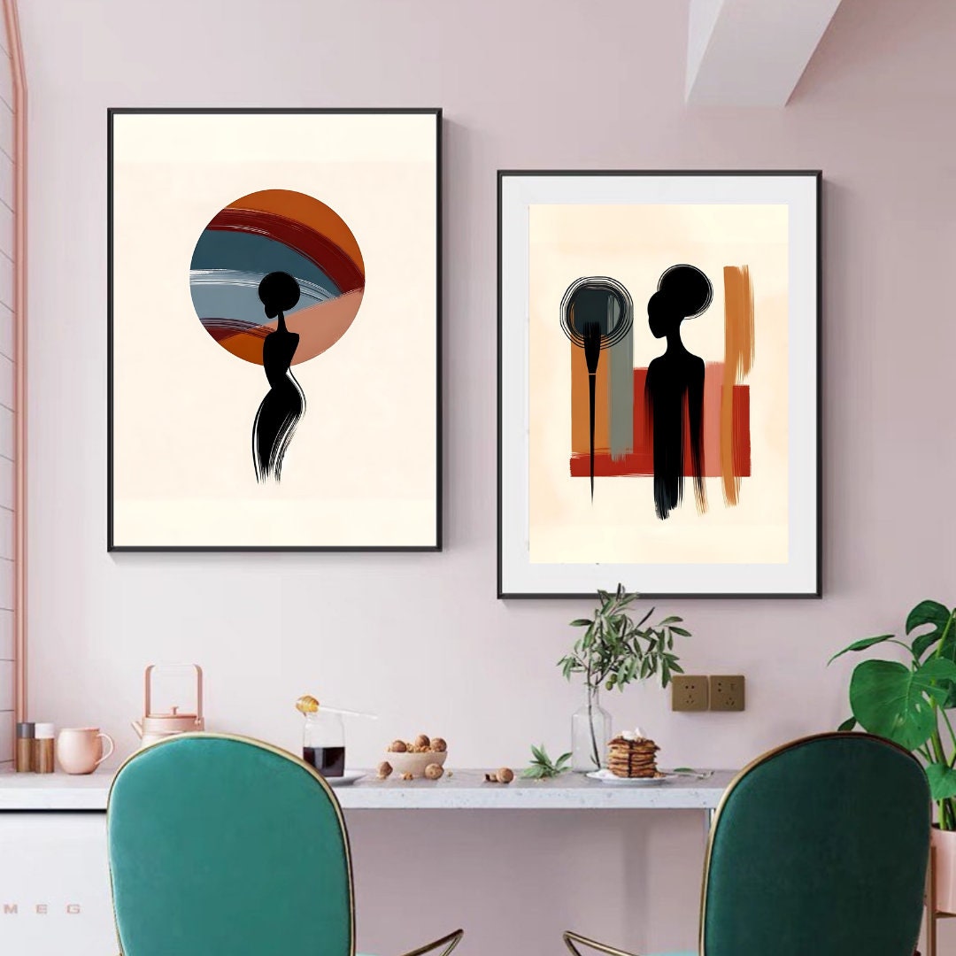 Nyah's Melody: Vibrant Digital Art Set | African Art, Modern Luxe ...