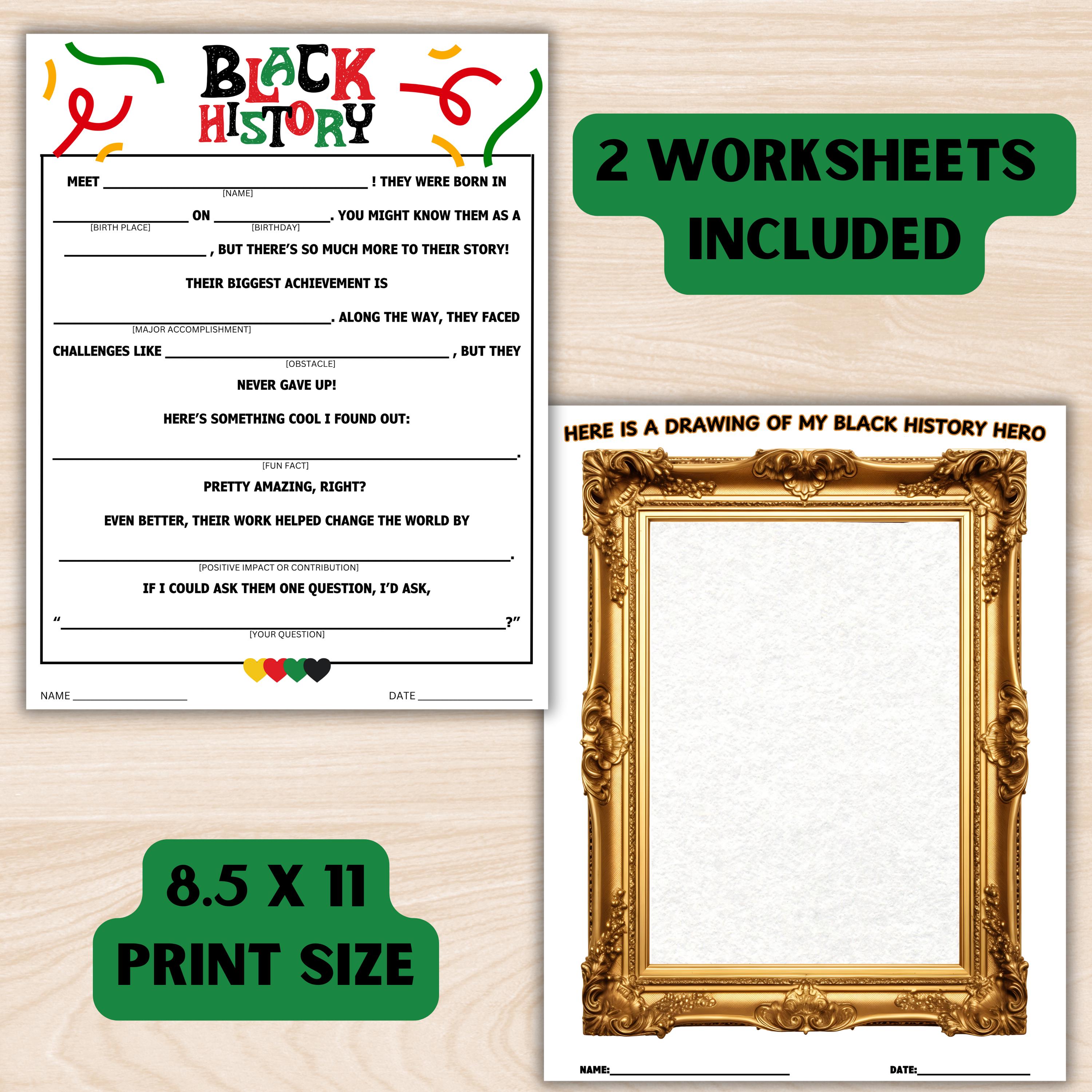 Black History Printable Worksheets for Kids | Educational Homeschooling ...