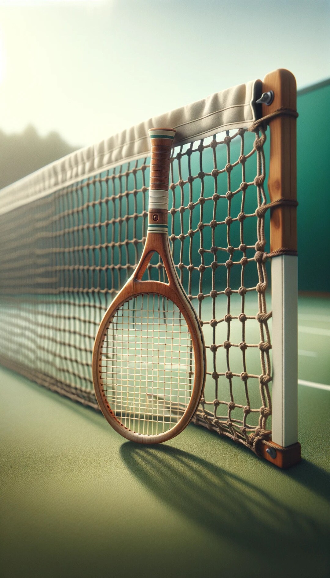 Vintage Tennis Racquet and Court Art Print - Classic Sports Decor - Etsy