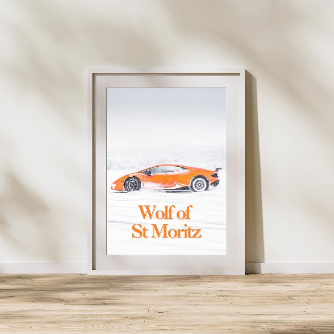 Wolf of St Moritz I St Moritz Poster I Old Money Style I Luxury Winter ...