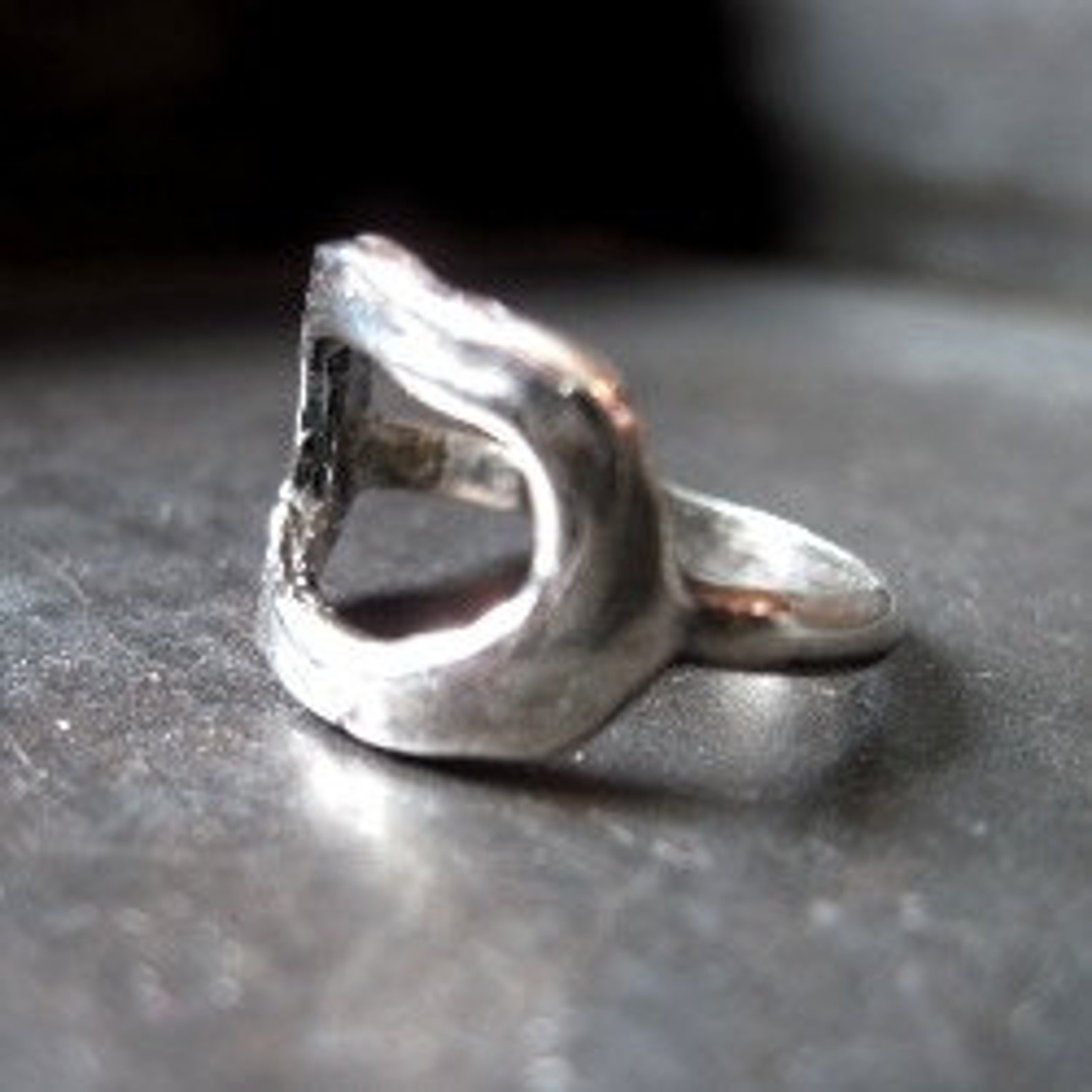 Sterling Silver Organic Circle Ring Size 7.0 Silver Ring - Etsy