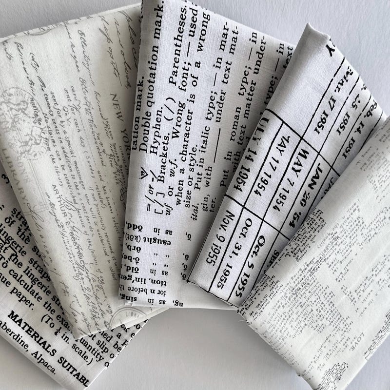 Text Fabric - Etsy