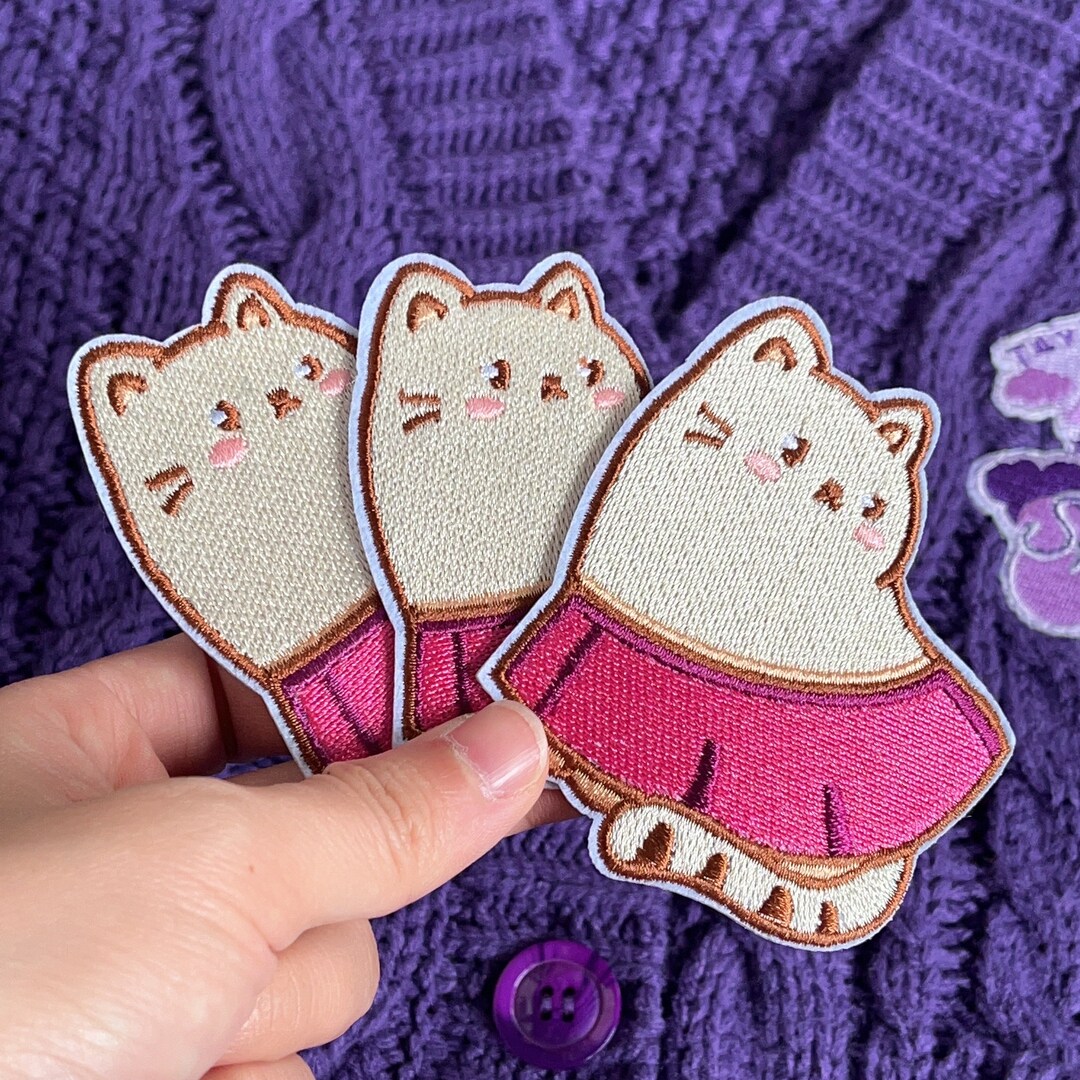 Lovely Cat Patches, Cat in Purple Dress Iron on Patch, Speak Now Cat ...