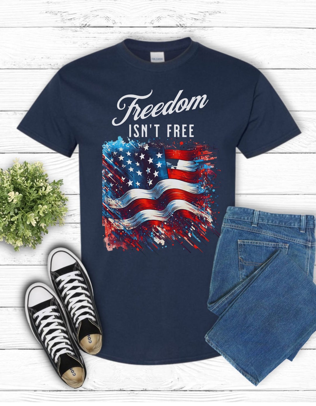 Freedom Isn't Free American Flag T-shirt, 4th of July, Patriotic ...