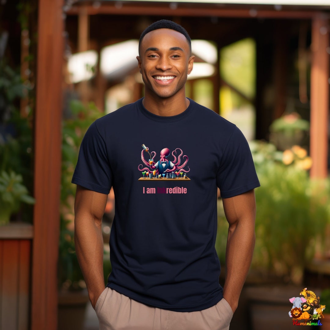 Octopus Bartender T-shirt, Cool Octopus Design, Mixologist Tee ...