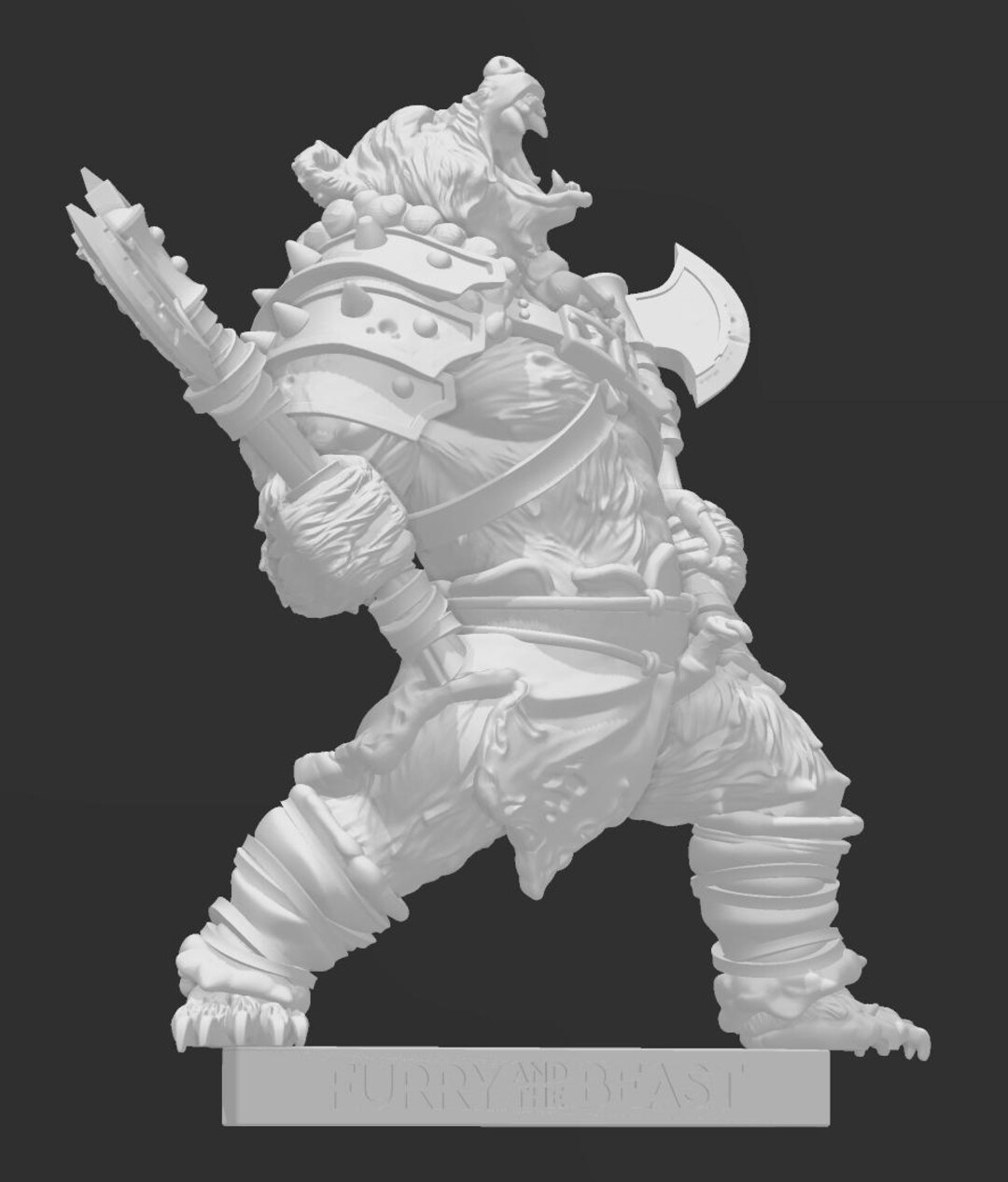 Werebear Male Miniature With Armor - Etsy