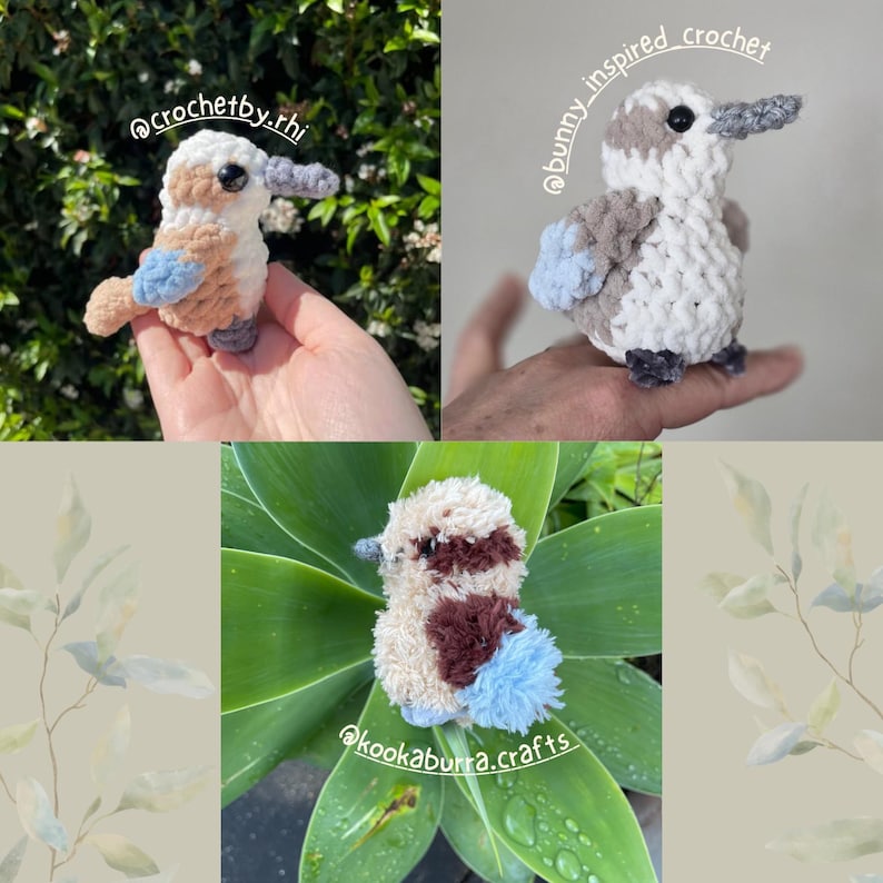 Kookaburra Crochet Pattern - No Sew - Etsy Australia