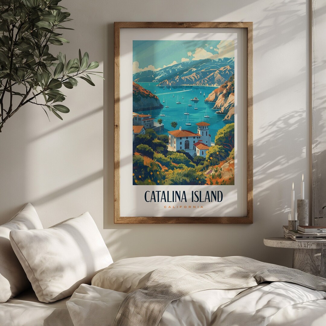 California Catalina Island Satin Poster Print - Catalina Island Wall ...