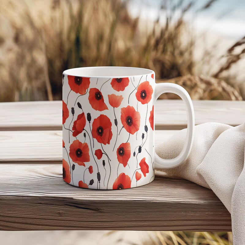 California Poppy Mug - Etsy
