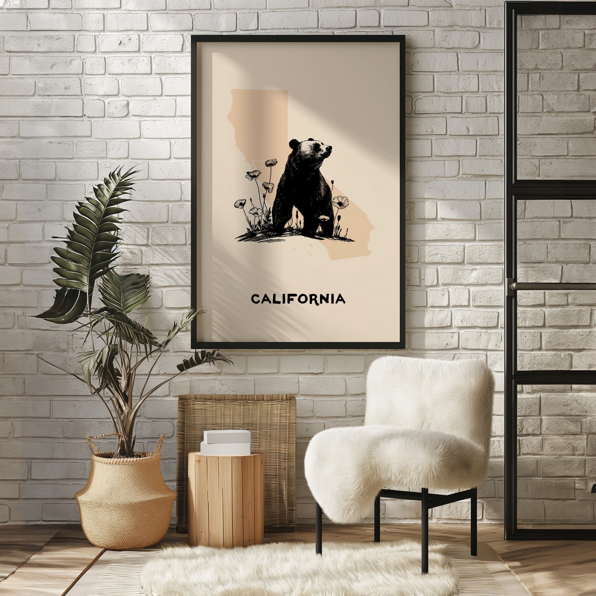 California Bear Digital Print Poster - California Wall Art - Printable ...
