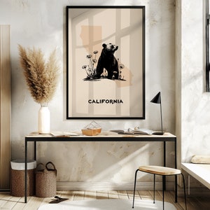 California Bear Digital Print Poster - California Wall Art - Printable ...