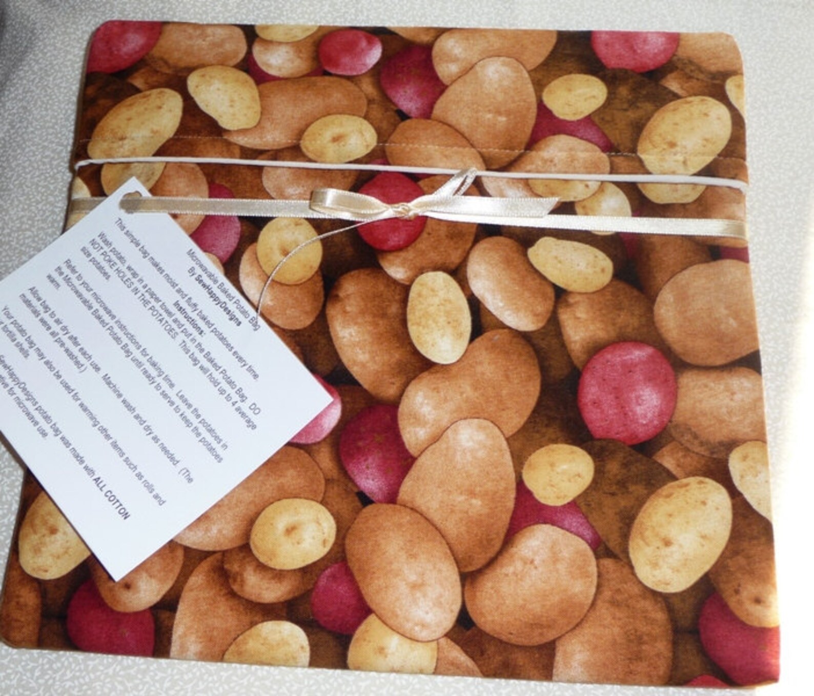 Microwave Potato Bag Potato Pouch Free Shipping Potato Themed - Etsy