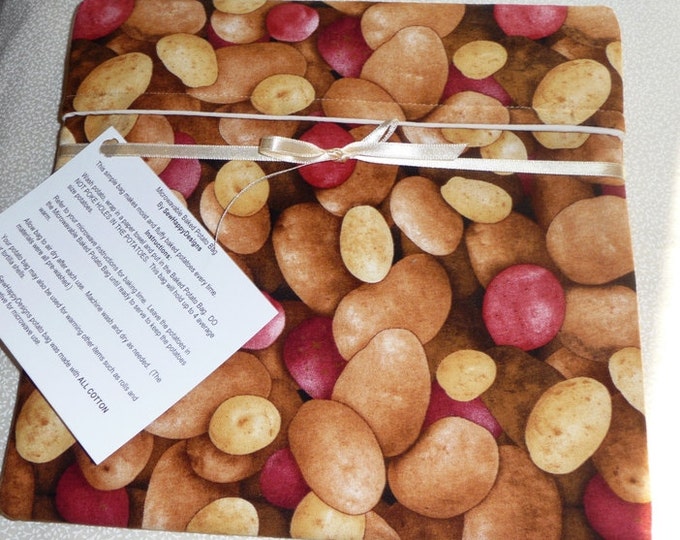 Microwave Potato Bag Potato Pouch Free Shipping Potato Themed - Etsy