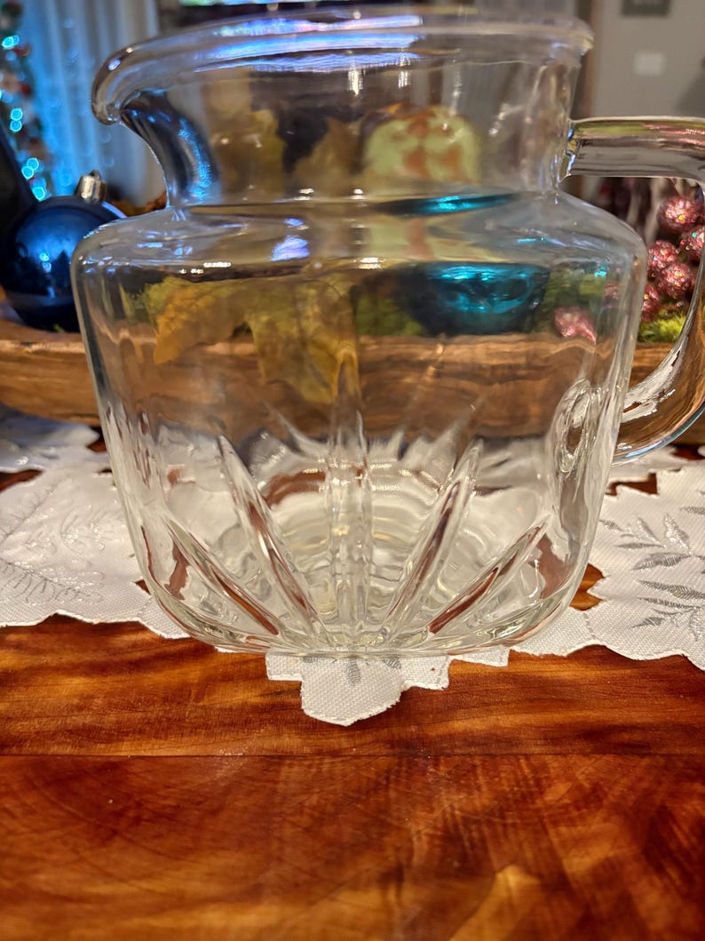 Federal Glass 1950's Sunburst Star Glass 36 Oz Pitcher. No Chips or ...