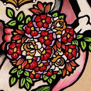 Day of the Dead WEDDING Art Print, Day of the Dead Couple Bride and ...