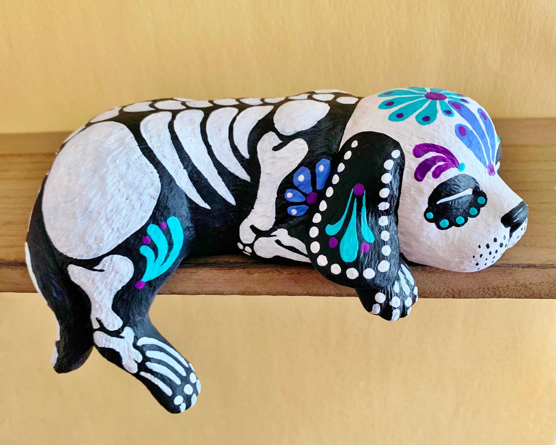 Day of the Dead DOG Shelf Sitter Skeleton Puppy Statue Pet | Etsy
