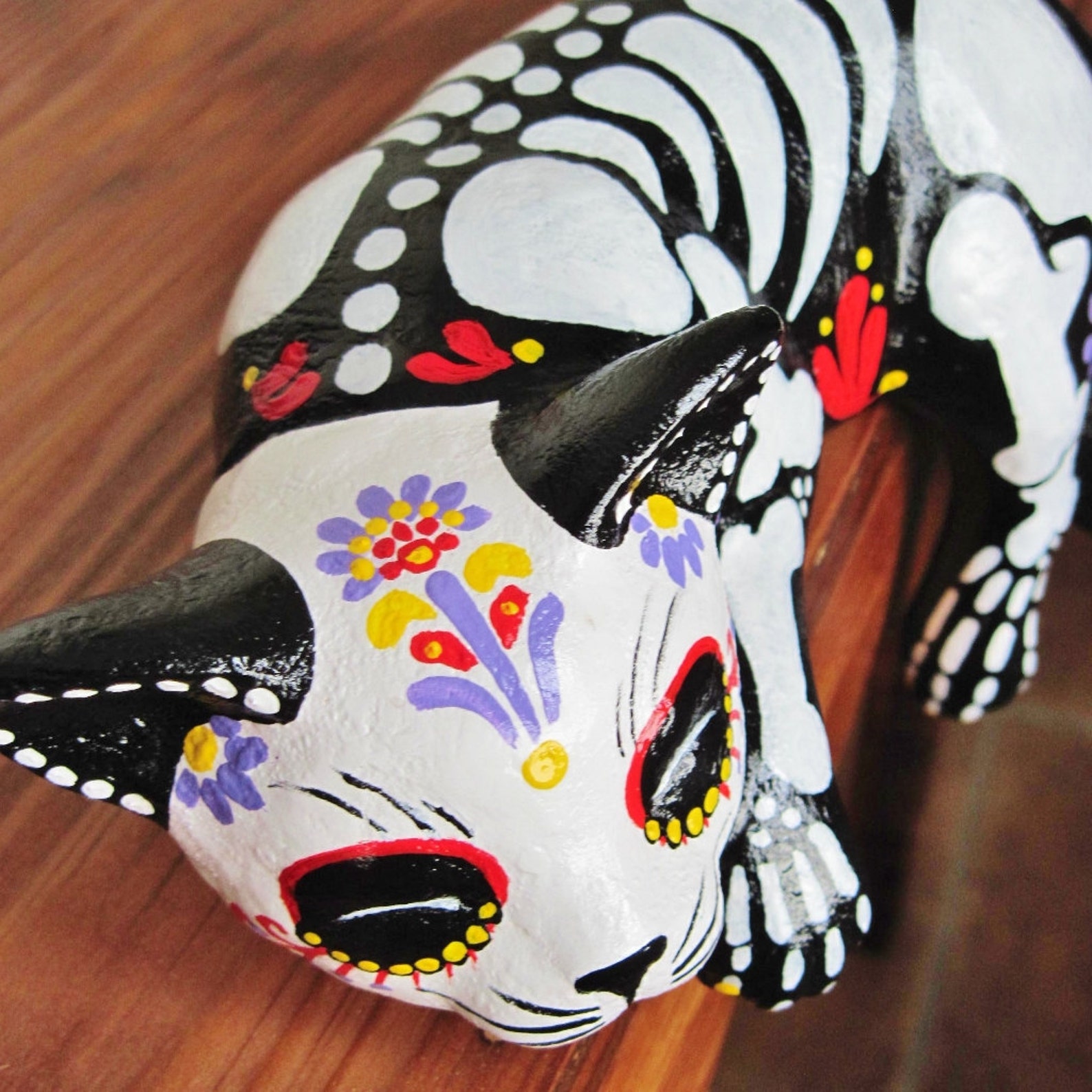 Day of the Dead CAT Shelf Sitter Skeleton Kitty Statue Pet - Etsy
