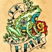 Mexican Folk Art Frog LA RANA Loteria Print 5 X 7 8 X 10 or - Etsy