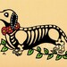 Day of the Dead Dog DACHSHUND Dia De Los Muertos Art Print 5 X 7, 8 X ...