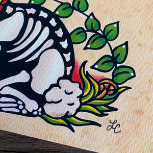 Day of the Dead Bunny RABBIT Dia De Los Muertos Art Print 5 X 7, 8 X 10 ...