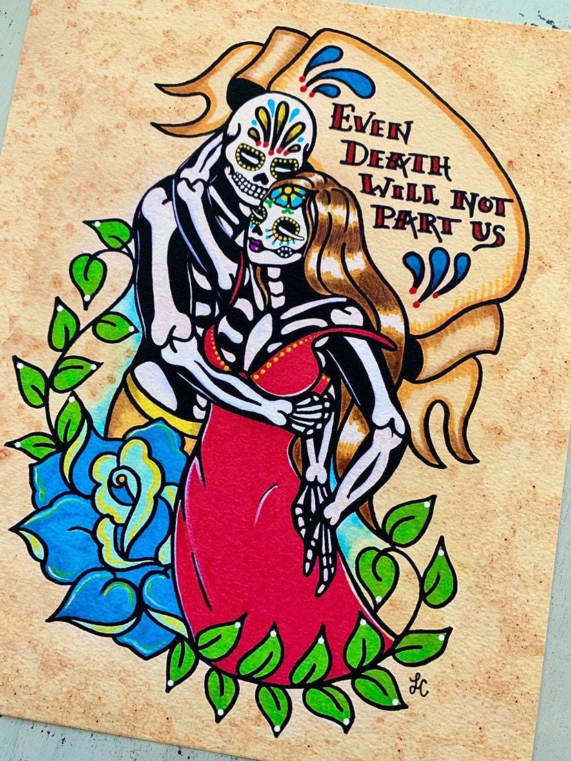 Day Of The Dead Couple Painting