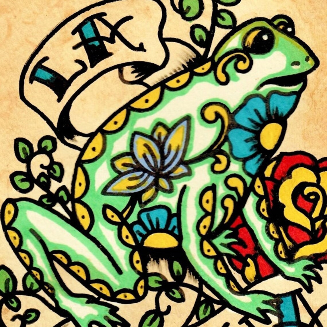 Mexican Folk Art Frog LA RANA Loteria Print 5 X 7, 8 X 10 or 11 X 14 - Etsy