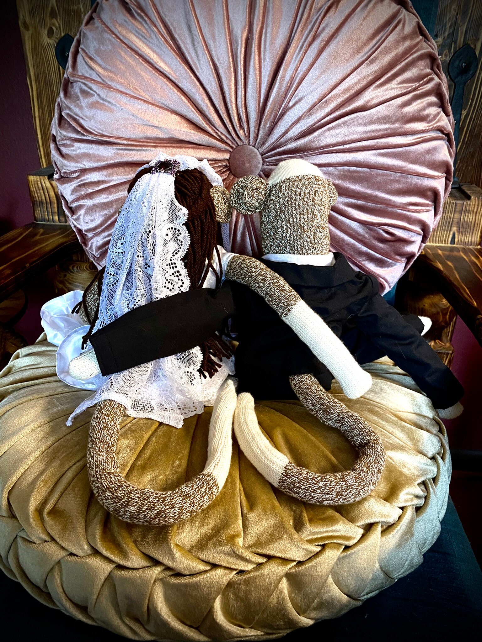 Custom Bridal Sock Monkey Couple - Etsy