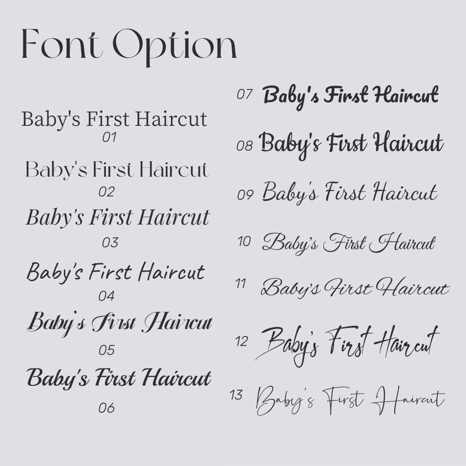 First Haircut Keepsake, Baby First Haircut, Custom Baby's First Picture ...