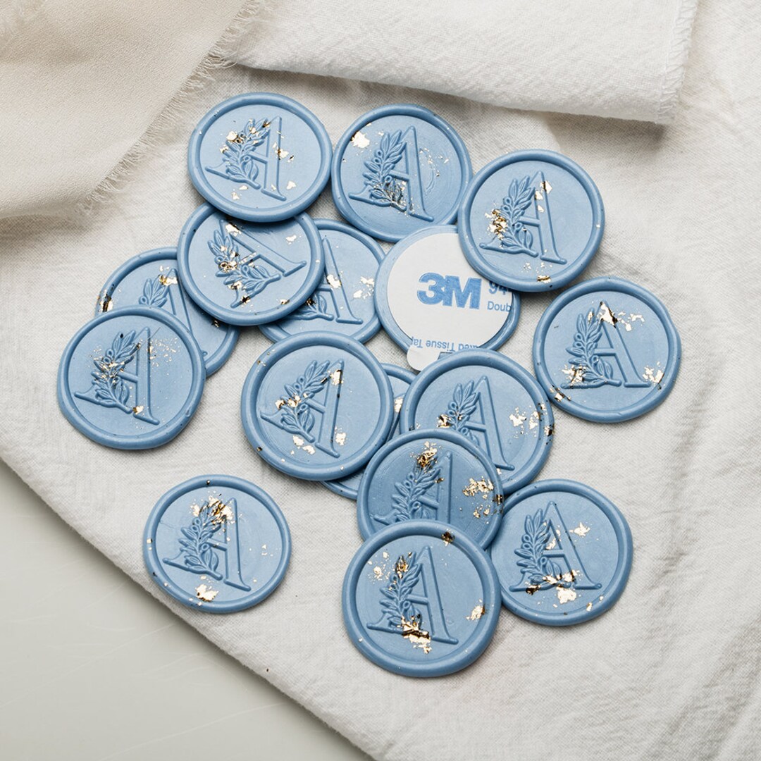 Custom Wax Seal With Gold Flakes, Custom Self-adhesive Wax Sticker for ...