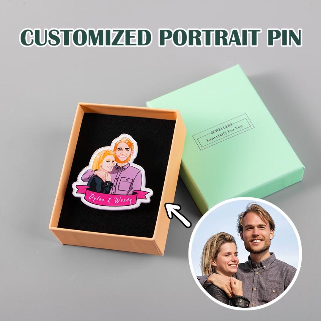 Custom Portrait Pin, Custom Portrait Enamel Pin, Custom Lapel Pins ...