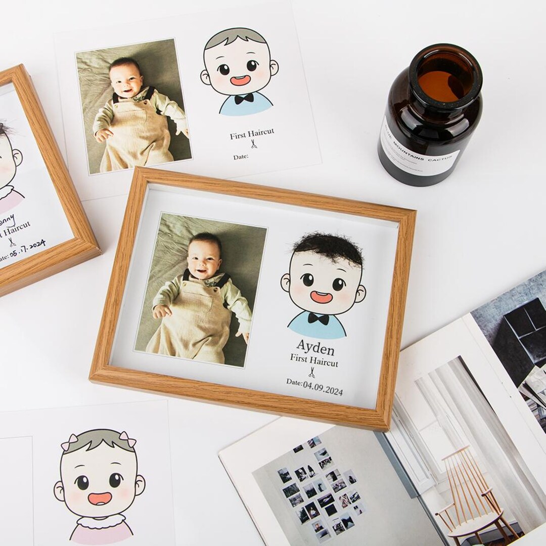 Baby Hair, Baby Memory Frame, My First Hair, Baby's First Haircut, Baby ...