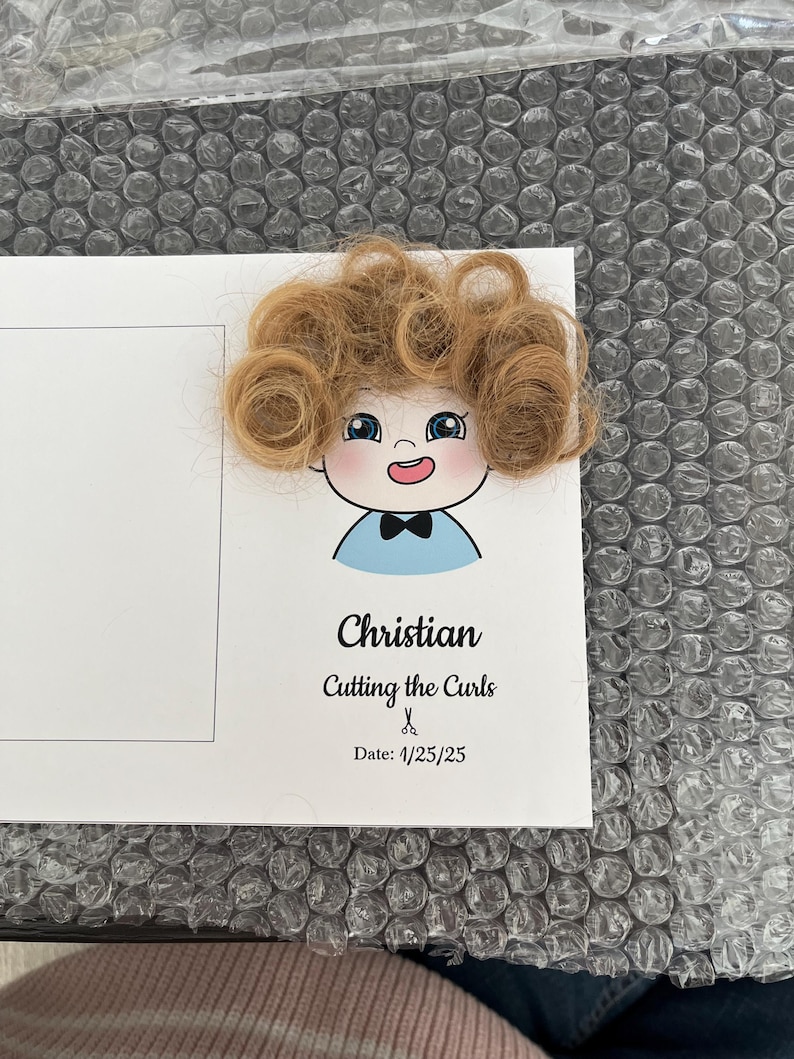 First Haircut Keepsake, Baby First Haircut, Custom Baby's First Picture ...