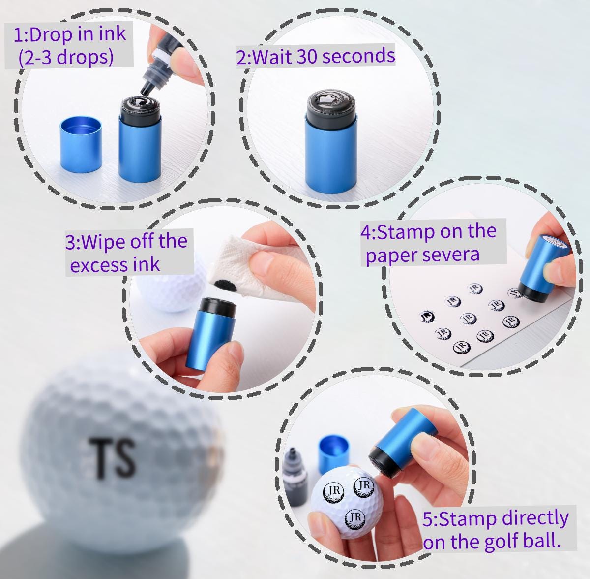 Custom Golf Stamp/golfer Sport Gift/personalized Golf Stamp/monogram ...