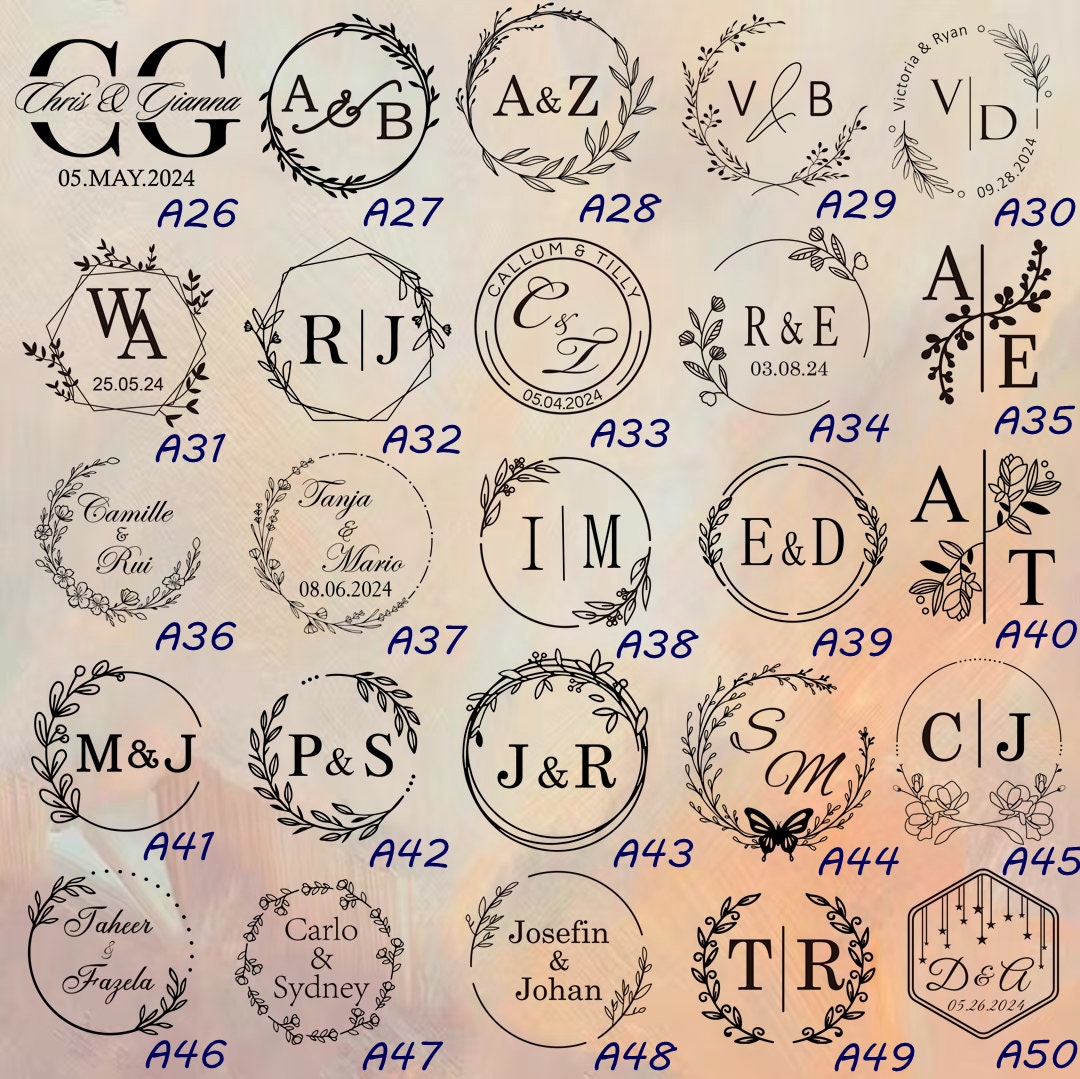 Custom Wax Seal Stickers, Wedding Self-adhesive Wax Stickers, Wedding ...