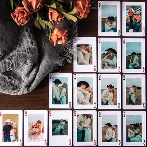 Custom Couple's Photos Playing Cards, Unique Wedding Gift, Personalised ...