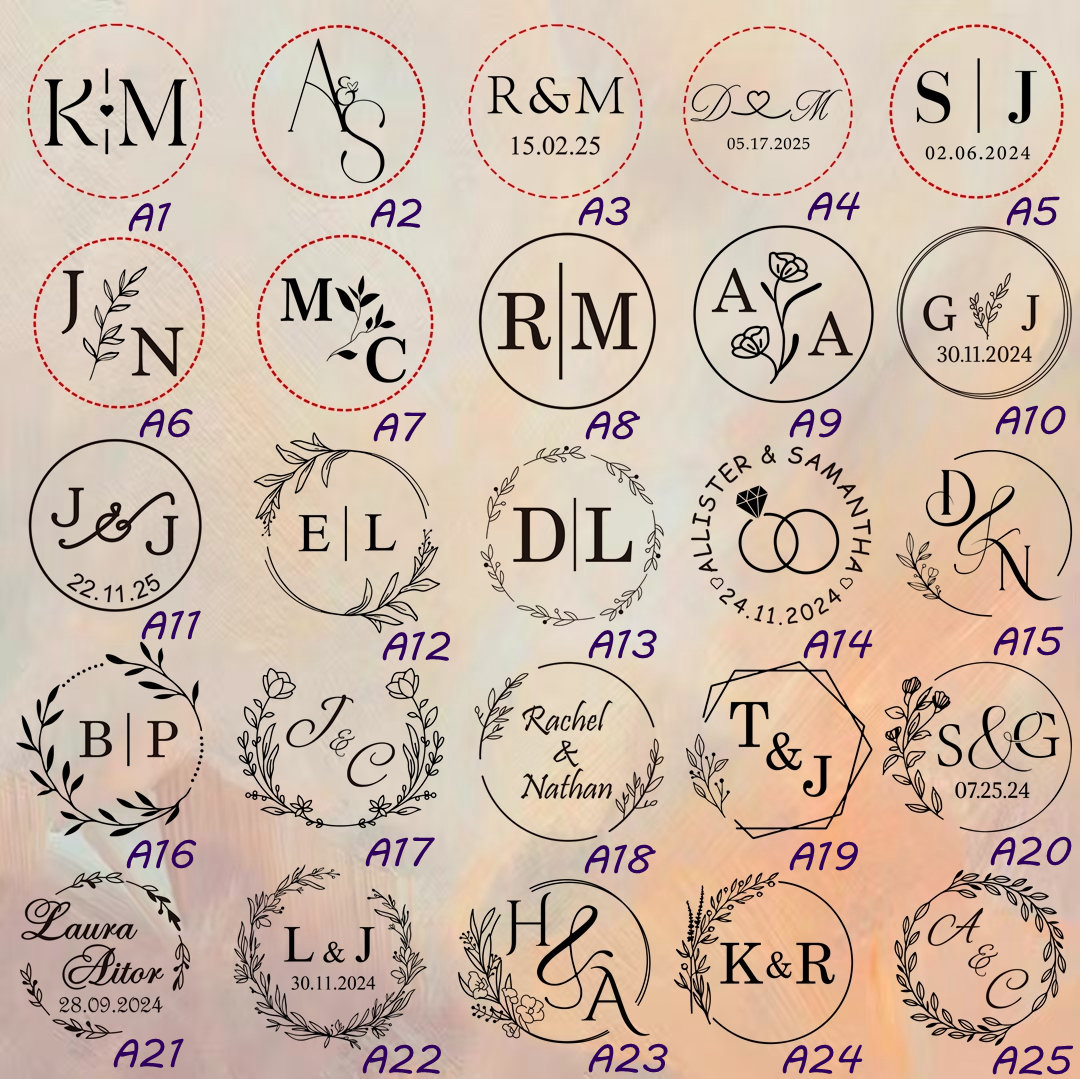 Custom Wax Seal Stickers, Wedding Self-adhesive Wax Stickers, Wedding ...