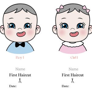 Baby Hair, My First Hair, Baby's First Haircut, Baby Memory Frame, Baby ...