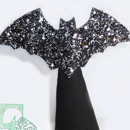 Glitter Bat Christmas Tree Topper Decoration Many Colours - Etsy