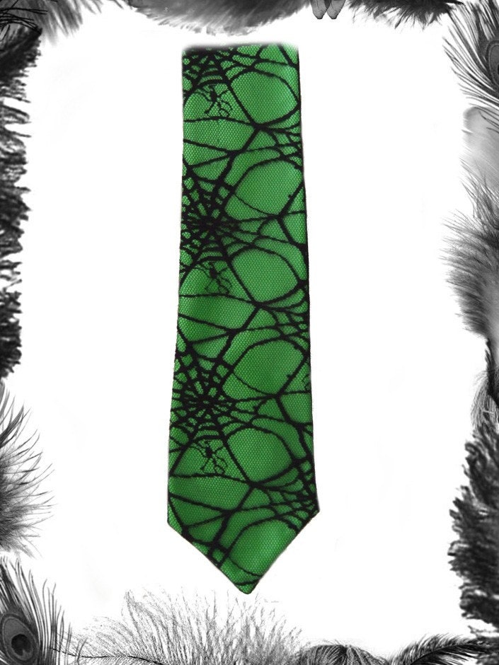 Pvc Spider Web Lace Tie Gothic Psychobilly Wear | Etsy