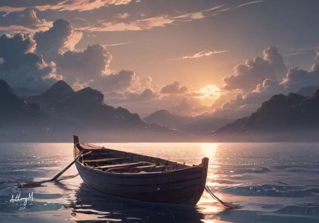 Man Overboard Wall Art Print, Art Decor, Author Inspired Artwork, Home ...