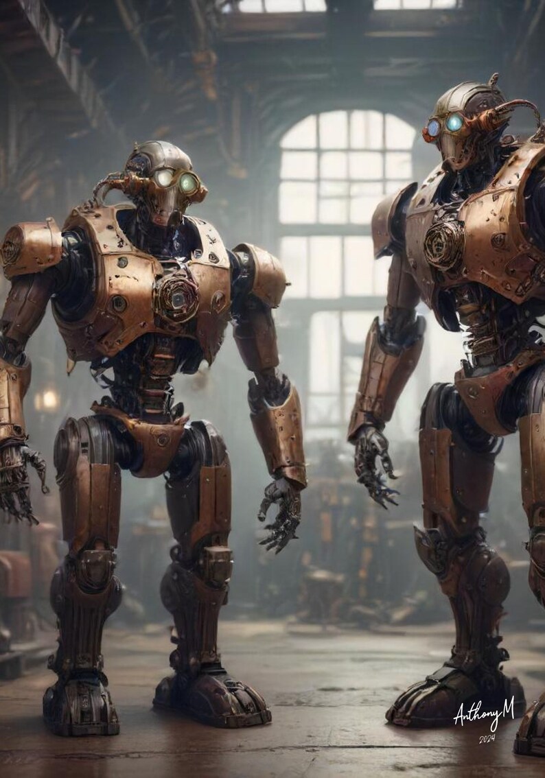 Steampunk Robots 3 - Etsy