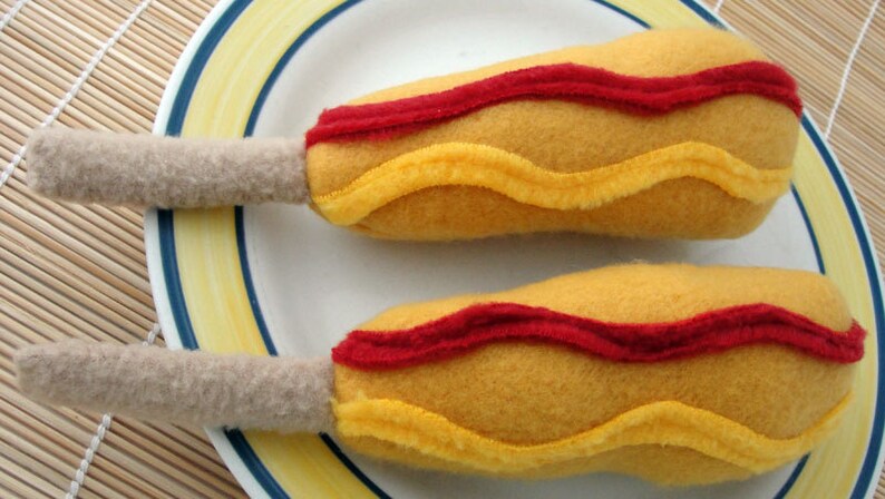 Squeaky Corn Dog Dog Toy - Etsy