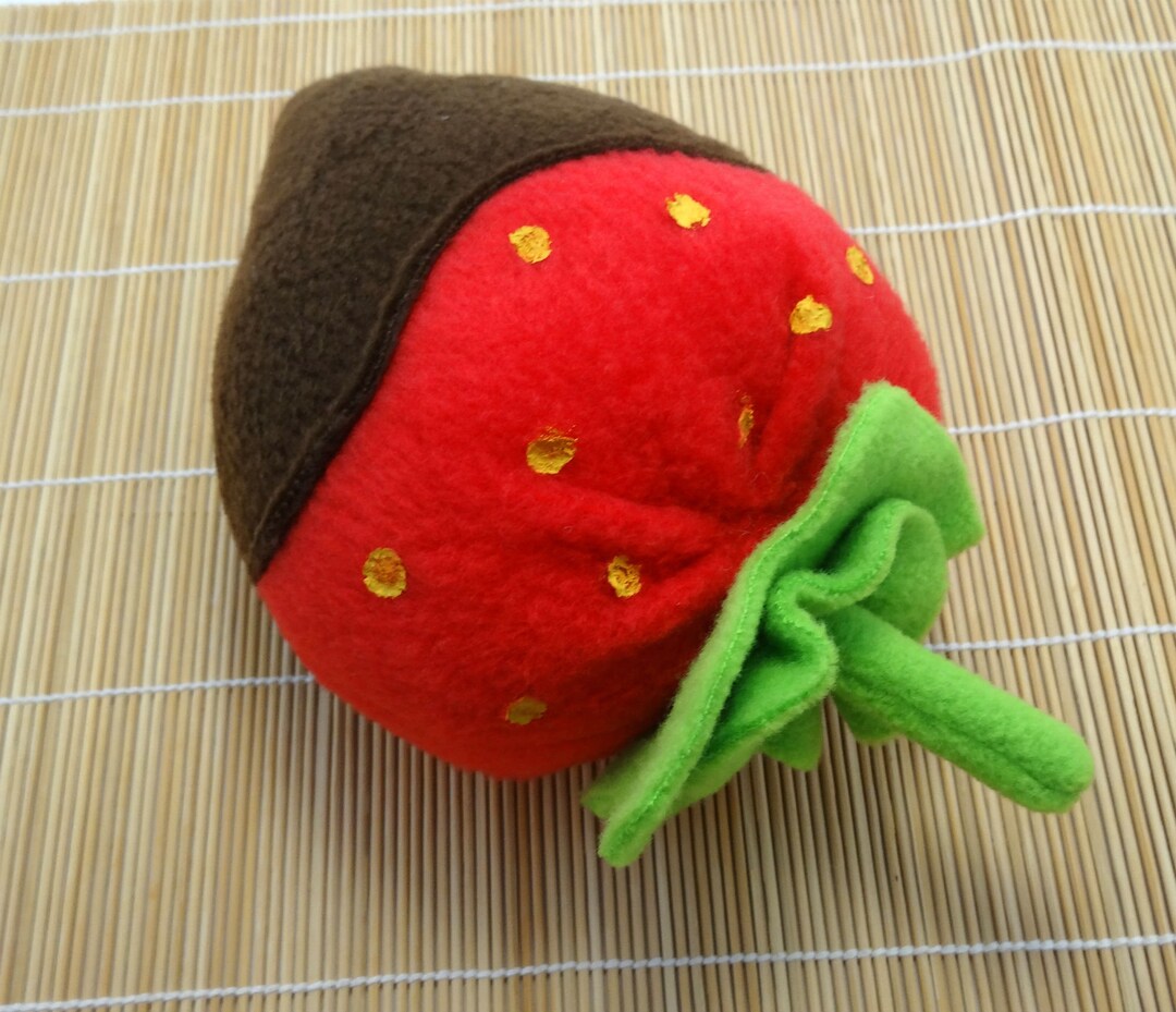 Squeaky Strawberry Dog Toy - Etsy
