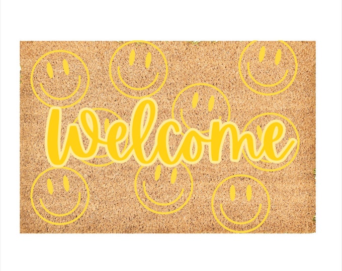 SMILEY FACE DOORMAT - Etsy